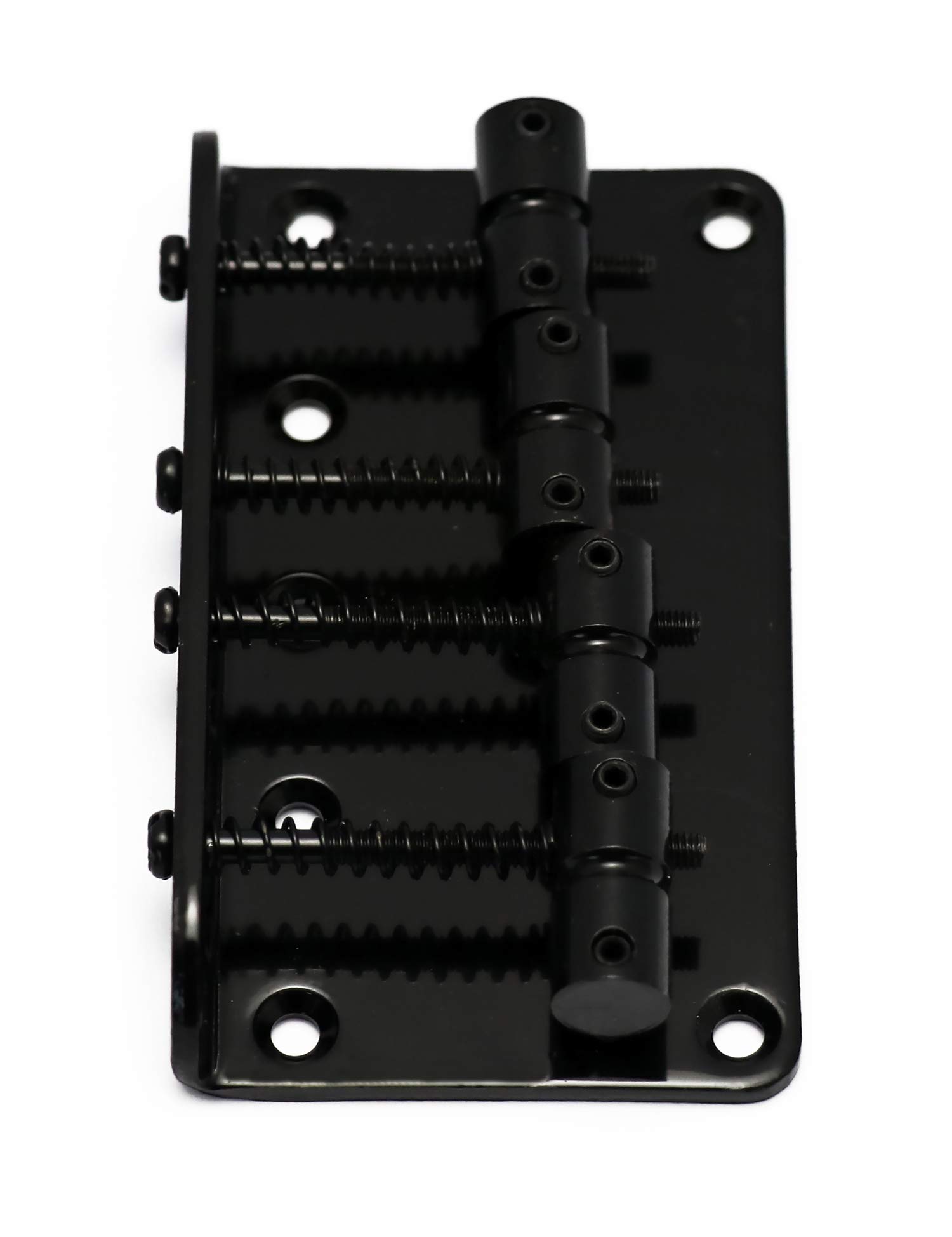 Metallor 4 string Bass Bridge Hard Tail Fixed Top Load Bridge Compatible with Jazz Bass Precision Bass Guitar Black.