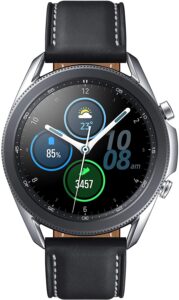 samsung galaxy watch 3 (41mm, gps, bluetooth) smart watch with advanced health monitoring, fitness tracking, and long lasting battery - mystic silver (us version)