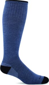 sockwell men's elevation firm graduated compression sock, denim - l/xl