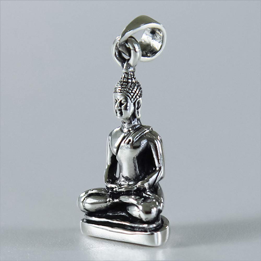 VY JEWELRY BUDDHA - Solid 925 Sterling Silver Pendant - Made in Thailand