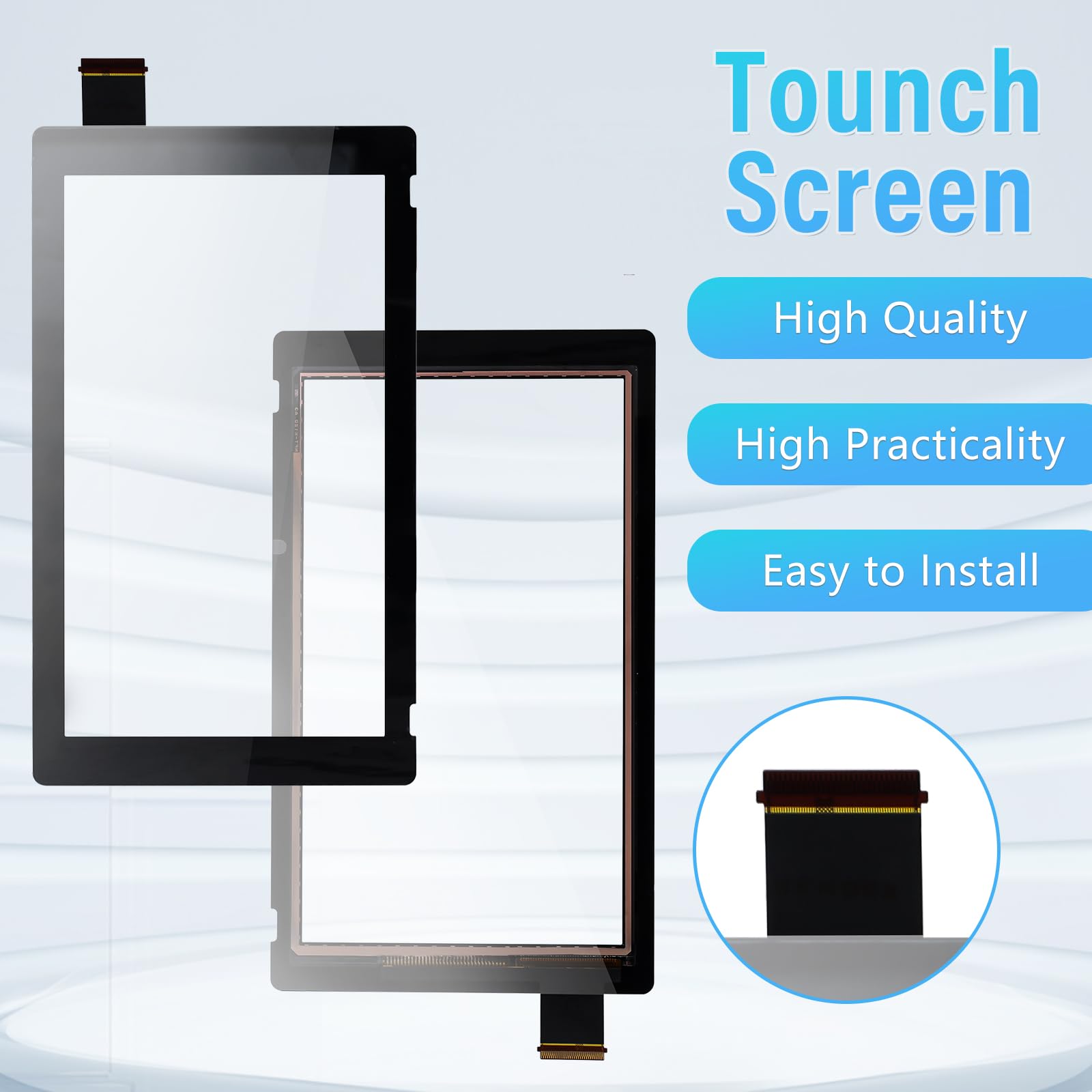 TOMSIN Touch Screen Digitizer Compatible with Nintendo Switch HAC-001/HAC-001(-01)