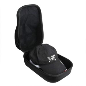 hermitshell baseball hat case hard travel cap carrier case holder for 6 caps hat bag (black)