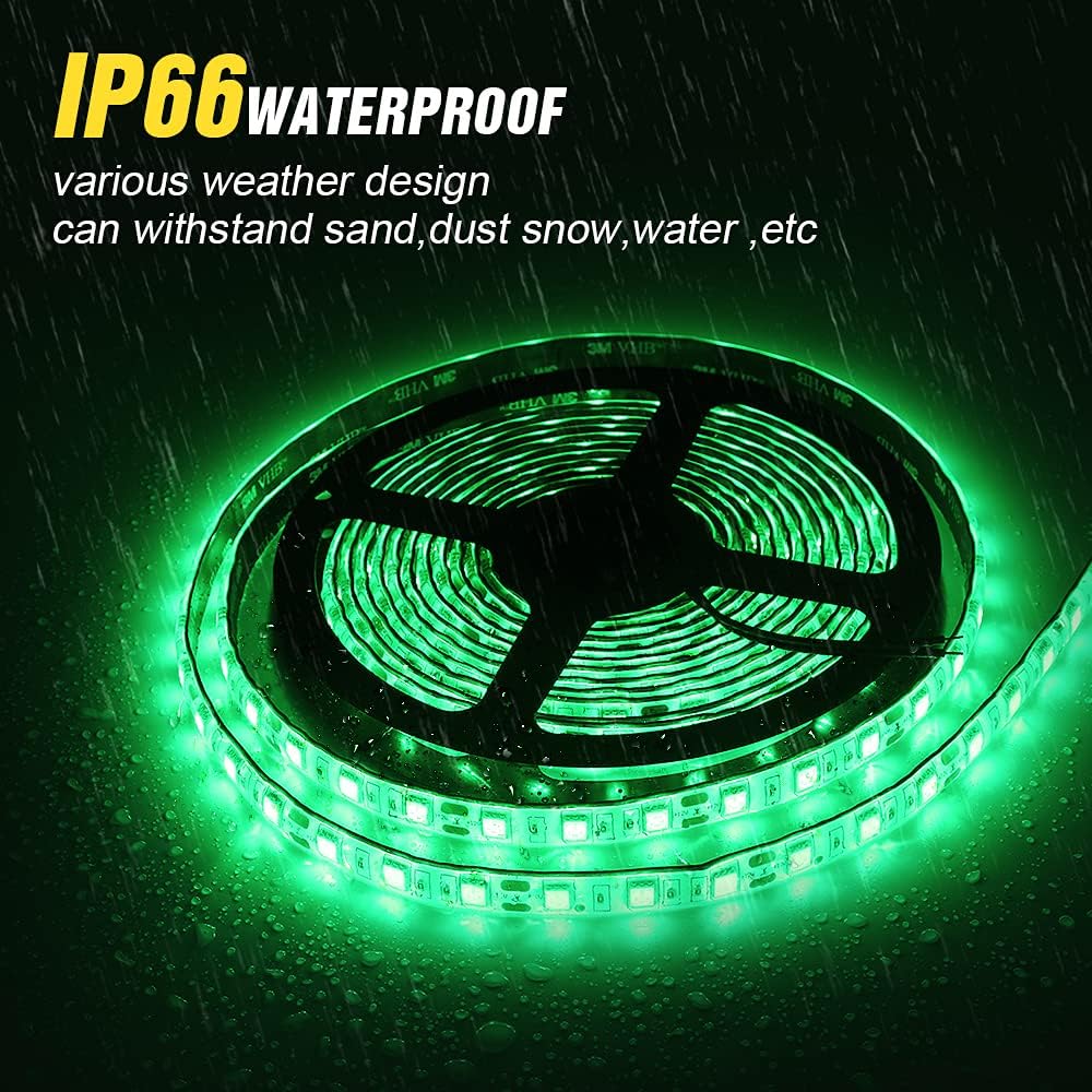 Obcursco Pontoon LED Light Strip, Waterproof Marine LED Light Boat Interior Light Boat Deck Light for Night Fishing. Ideal for Pontoon and Fishing Boat (Green)