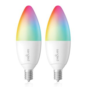 sengled zigbee smart light bulbs, smart hub required, work with smartthings and echo with built-in hub, voice control with alexa and google home, color changing e12 candelabra light bulbs 40w 2 pack