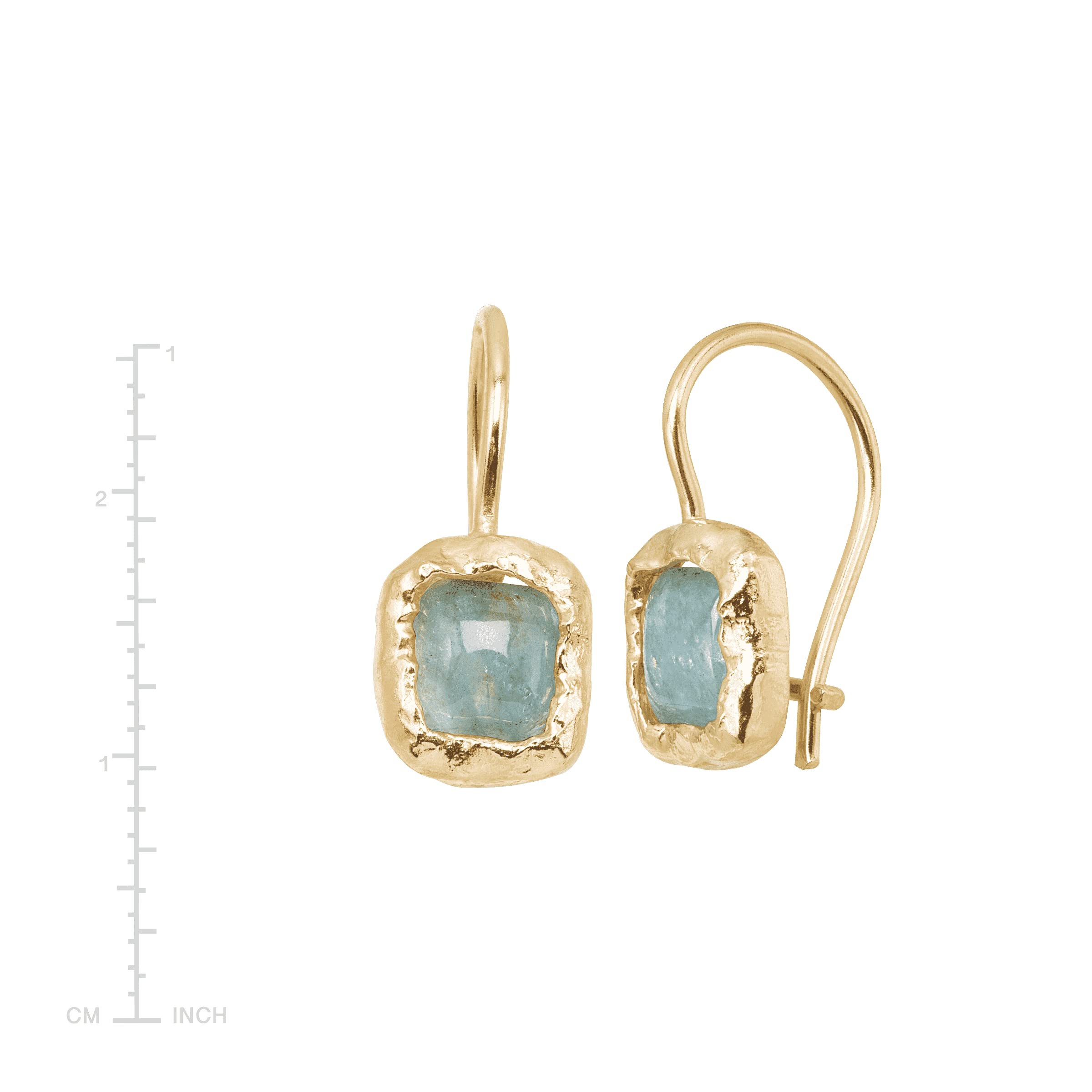 Silpada 'Mediterra' Natural Aquamarine Petite Drop Earrings in 14K Gold-Plated Sterling Silver