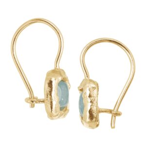 Silpada 'Mediterra' Natural Aquamarine Petite Drop Earrings in 14K Gold-Plated Sterling Silver