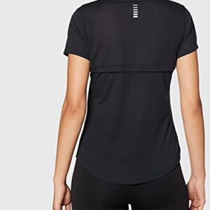 Under Armour Womens Streaker Short-Sleeve T-Shirt , Black (001)/Reflective , X-Small