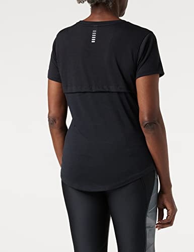 Under Armour Womens Streaker Short-Sleeve T-Shirt , Black (001)/Reflective , X-Small