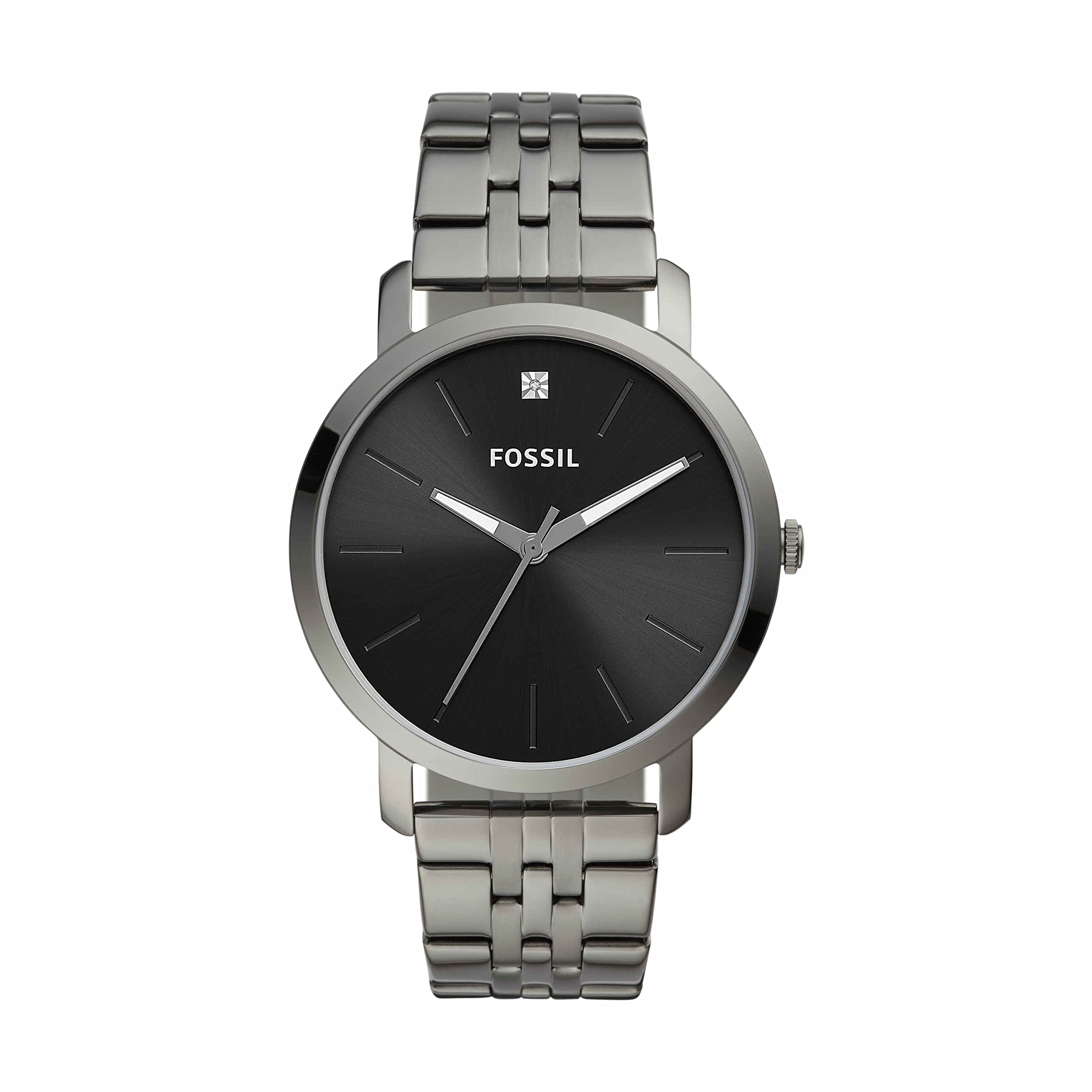 Lux Luther Three-Hand Smoke Stainless Steel Watch