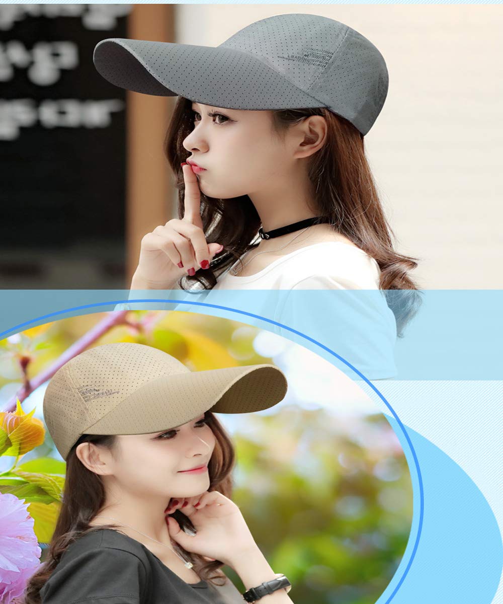 YEKEYI Outdoor Quick Dry Baseball Cap with Long Bill,UPF 50+ Sun Hats for Men and Women