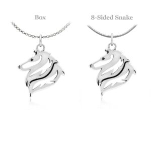 Dazzling Paws Jewelry Sterling Silver Rough Coat Collie Pendant Only