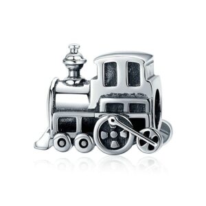 train charm 925 sterling silver airplane charm travel charm bike charm for pandora charm bracelet (train)