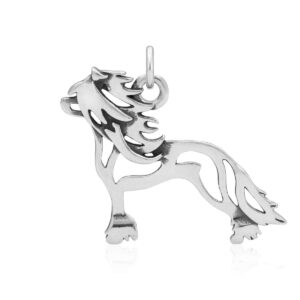 dazzling paws jewelry sterling silver hairless chinese crested pendant only