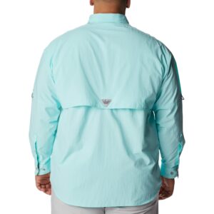 Columbia Men's PFG Bahama II Long Sleeve Shirt, Breathable, UV Protection, Gulf Stream/Realtree Edge, X-Large