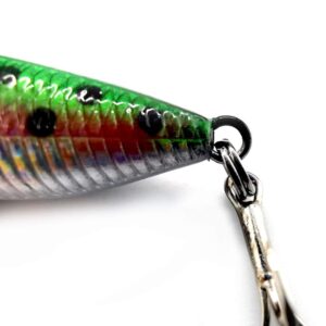 n/c SEASKY Fishing Plug Lures Micro Popper Topwater Trout Attack in Freshwater (Green)