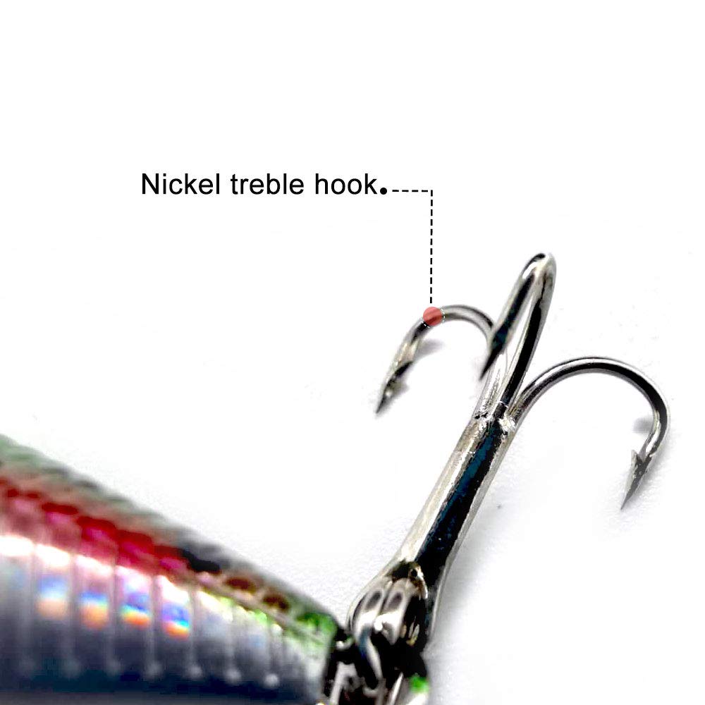 n/c SEASKY Fishing Plug Lures Micro Popper Topwater Trout Attack in Freshwater (Green)