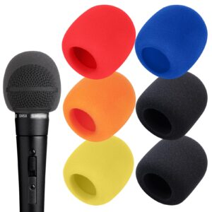 6 pcs handheld microphone windscreen - mic pop filter for studio microphone, bluetooth handheld microphone and wireless handheld microphone, microphone cover for singing handheld mic by youshares