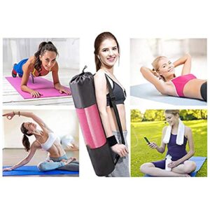 Tantisy ◢ 1/2-Inch Extra Thick High Density Exercise Yoga Mat for Men & Women - Non Slip Exercise Mat for Yoga, Pilates, Stretching, Floor & Fitness Workouts