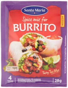 santa maria burrito seasoning spice mix - mexican seasoning for beef buritto, chicken buritto, vegan buritto, breakfast buritto - 0.98 oz