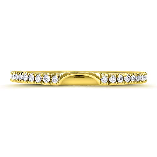 Kobelli Notched Diamond Wedding Band 1/8 CTW in 14k Gold - 7.5 / yellow-gold