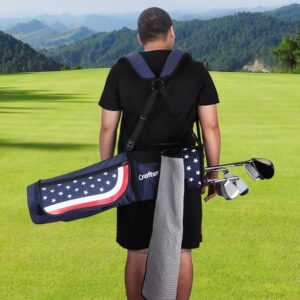 craftsman golf star and stripes red white blue lightweight easy carry shoulder sunday range golf bag