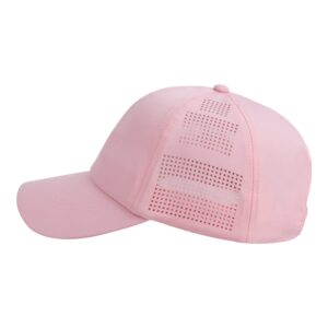 Women Quick Drying Baseball Cap Sun Hats Mesh Lightweight UV Protection for Outdoor Sports - Multiple Colors (#1 Light Pink)