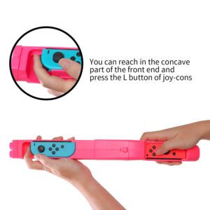 HEATFUN Game Gun Controller Compatible with Switch Shooting Games Wolfenstein 2: The New Colossus, Big Buck Hunter Arcade - Switch and Other Shooting Games - Pink (1 Pack)