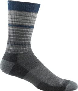 darn tough frequency crew lightweight sock with cushion - men's gray x-large