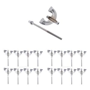 loveindiy 16x durable bass drum claws hook w/tension rods mount replacement chrome