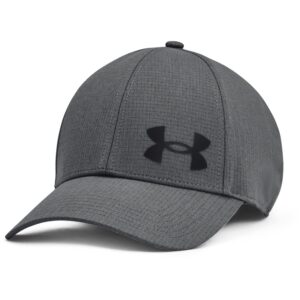 under armour men's iso-chill armourvent fitted baseball cap , pitch gray (012)/black , large/x-large