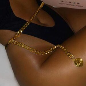 cosydays gold chain belt waist belts chain belly body chain for women