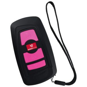 avenger defense portable car keychain stun gun for women - rechargeable led flashlight with wrist strap (cameo pink, plastic)