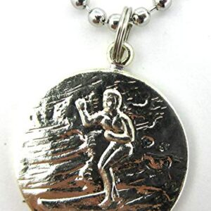 Baja Billy's St. Christopher Surf Medal Necklace Pendant, Protector of Travel fu-wh Fuchsia-White Small