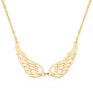 vfr angel wings necklace choker necklace simple stainless steel pendant gold tone guardian angel wings jewelry for woman necklace