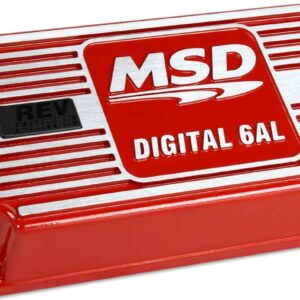 NEW MSD DIGITAL DIGITAL 6AL IGNITION CONTROL BOX WITH REV LIMITER,RED,520-540V,11,000 RPM RANGE,8"L X 4"W X 1.825"H,COMPATIBLE WITH 4-6-8 CYLINDER