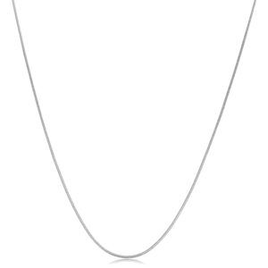 kooljewelry 14k white gold round snake chain necklace (0.7 mm, 16 inch)