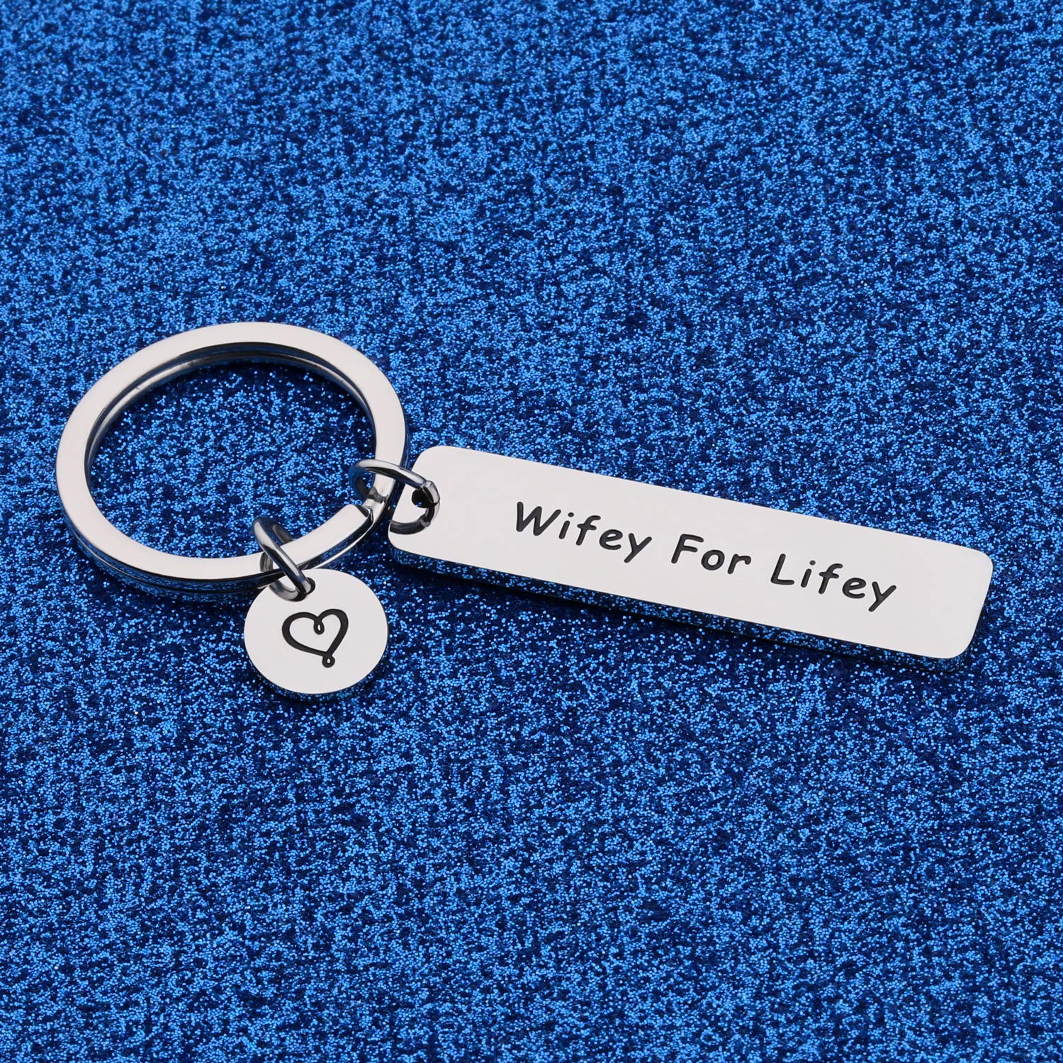 WUSUANED Groom to Bride Gift Wifey for Lifey Keychain Bride Gift for Wedding Day Wedding Jewelry (wifey for lifey keychain)