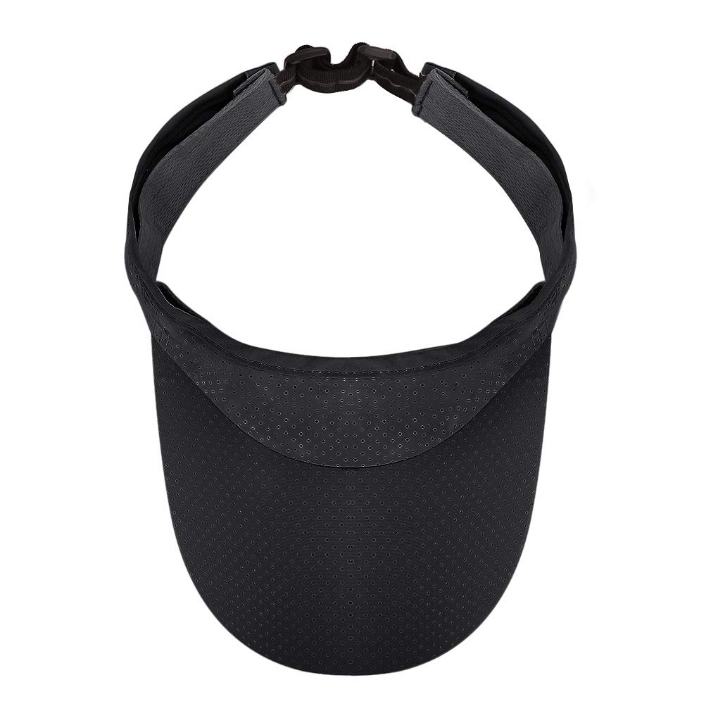 Sun Visor for Women Men, Quick Dry Mesh Sun Hat UV Protection Sports Headband Athletic Sportswear Running Hat Unisex Adults Outdoor Tennis Golf Tennis Baseball Cap Hiking Fishing Sun Visor Hats Black