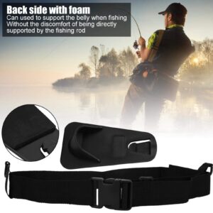 Fishing Rod Holder Waist Belt, Black Professional Lightweight Adjustable Fishing Rod Holder Waist Belt Strap Tackle Tool Accessory(Black) Fishing Fighting Belt fighting fishing belt fighting fishing