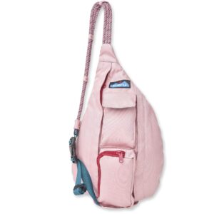 kavu mini rope sling pack with adjustable rope shoulder strap - misty rose