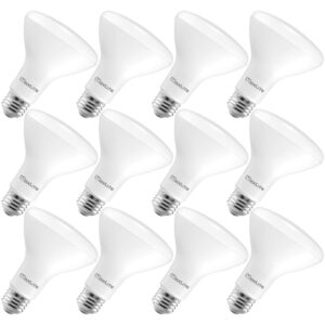 maxlite br30 led flood light bulbs, 65w equivalent, daylight 5000k, 650 lumens, dimmable, energy star, e26 medium base, 12-pack