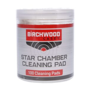 BIRCHWOOD CASEY Star Chamber Durable Versatile Gun Maintenance Scrubbing Cleaning Wool 6 Points Cleaning Pads - Pack of 100,Black