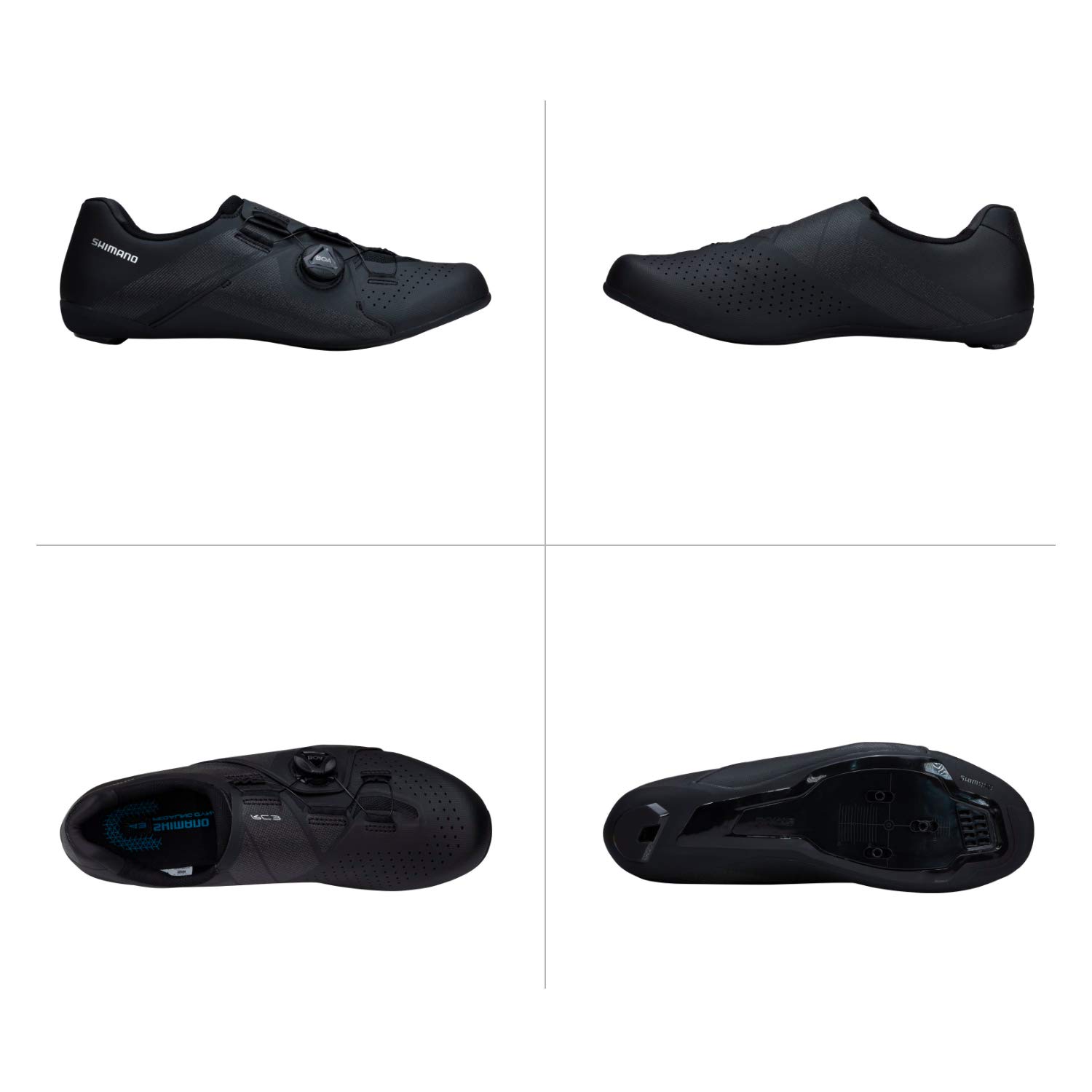 SHIMANO SH-RC300 Value-Packed Road Cycling Shoe, Black, 10-10.5 Men (EU 45)