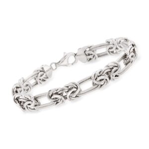 ross-simons sterling silver byzantine double-link bracelet. 8 inches