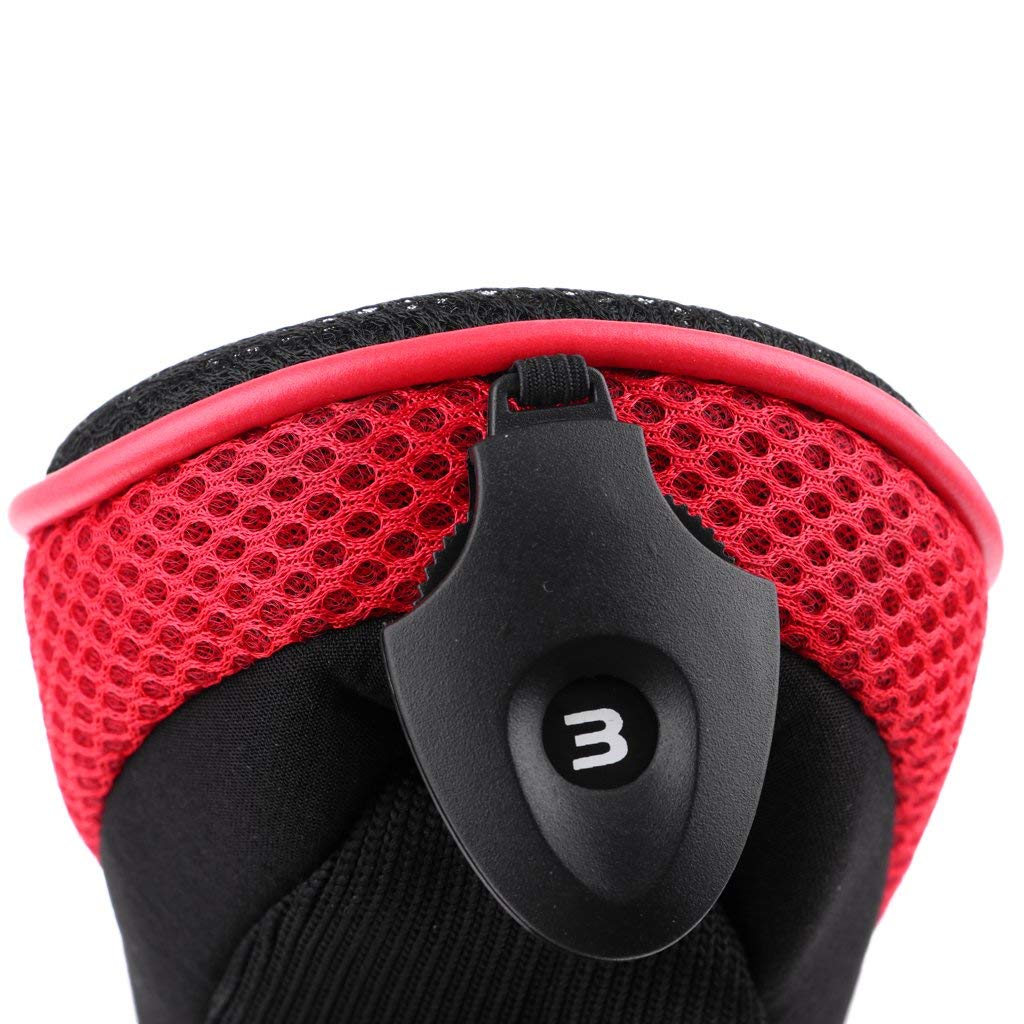 Mesh Golf Hybrid Club Head Covers Headcover w/Interchangeable No. Tag 3, 4, 5, 7, X Red 32.5 x 10.5cm