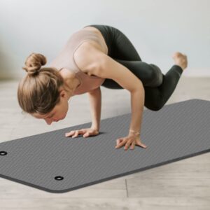 LFS Large Yoga Mat - 72"x 31.5" x 2/5 inch, Extra Wide and Extra Thick Non Slip Exercise & Fitness Yoga Mat with Band and Yoga Bag ，for All Types of Yoga Outdoor Practice, Pilates & Floor Workouts