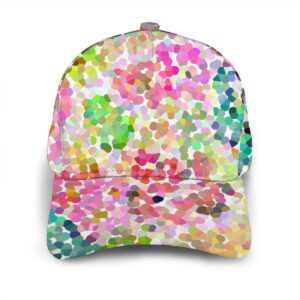 Baseball Cap Dots Pointillism Multicolor Floral Print Dad Caps Classic Fashion Casual Adjustable Sport for Women Hats