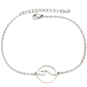 jude jewelers stainless steel ocean sea wave summer beach vaction holiday bracelet (silver)