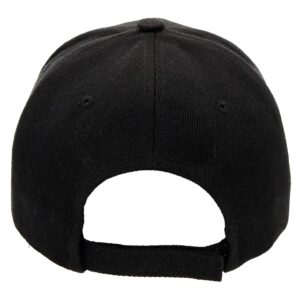 Baseball Cap Men Women - Adjustable Plain Sports Fashion Quality Hat, BLK