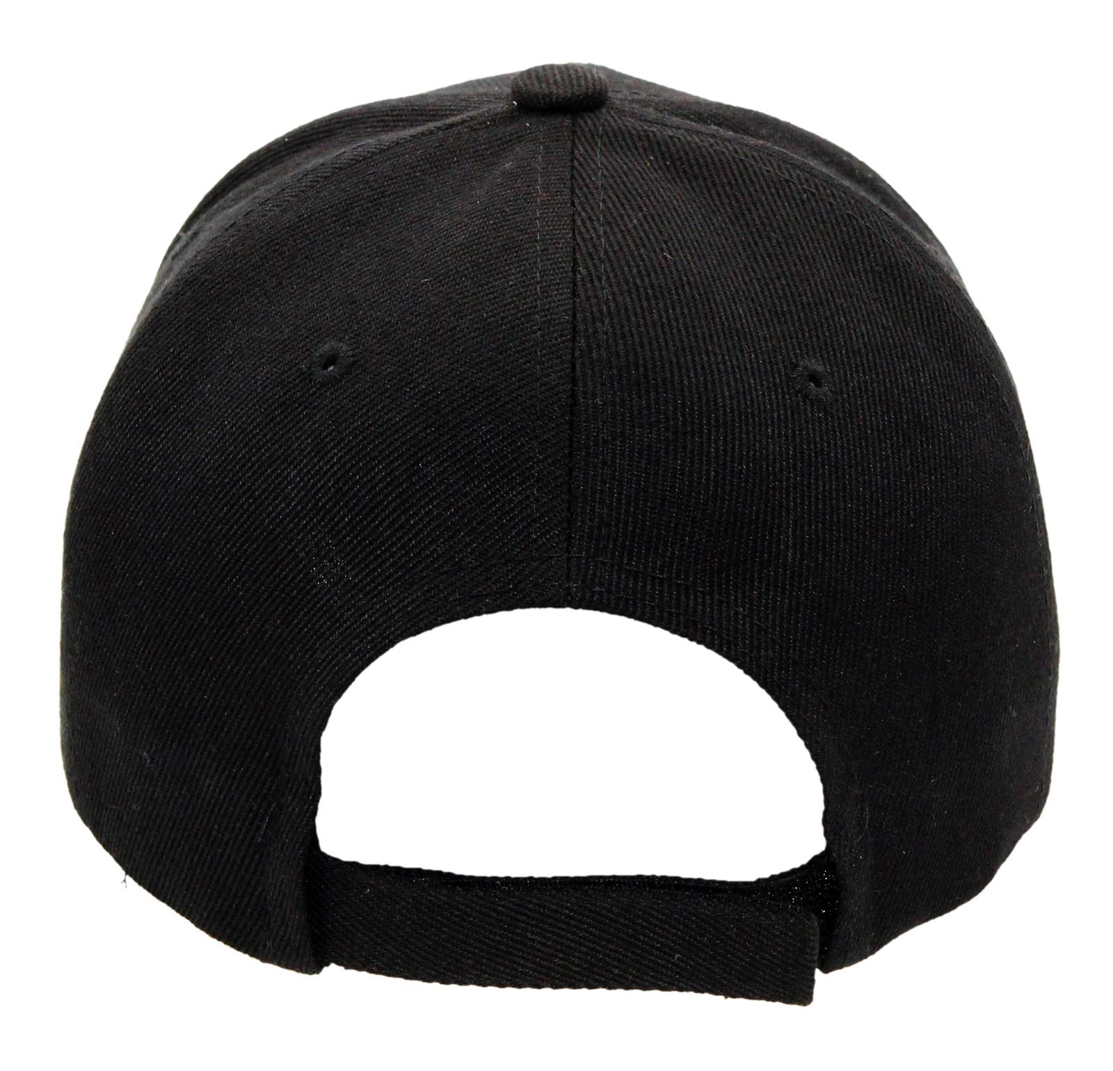 Baseball Cap Men Women - Adjustable Plain Sports Fashion Quality Hat, BLK